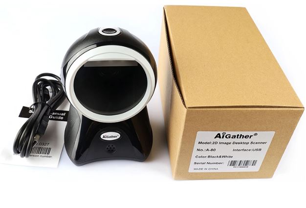 AI A-80 Desktop 2D Barcode Scanner - Labels, Ribbons and POS Hardware